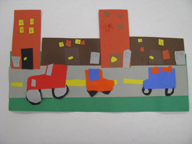 One Happy Art Teacher: First Grade Cityscapes and Art Show Woes