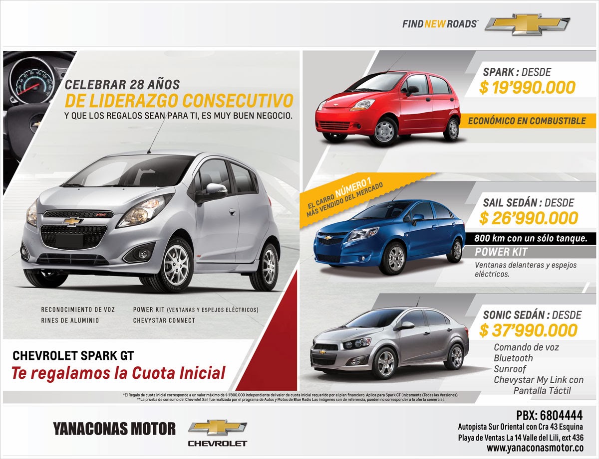 Estrenar un Chevrolet es muy facil - Yanaconas Motor - Concesionario ...