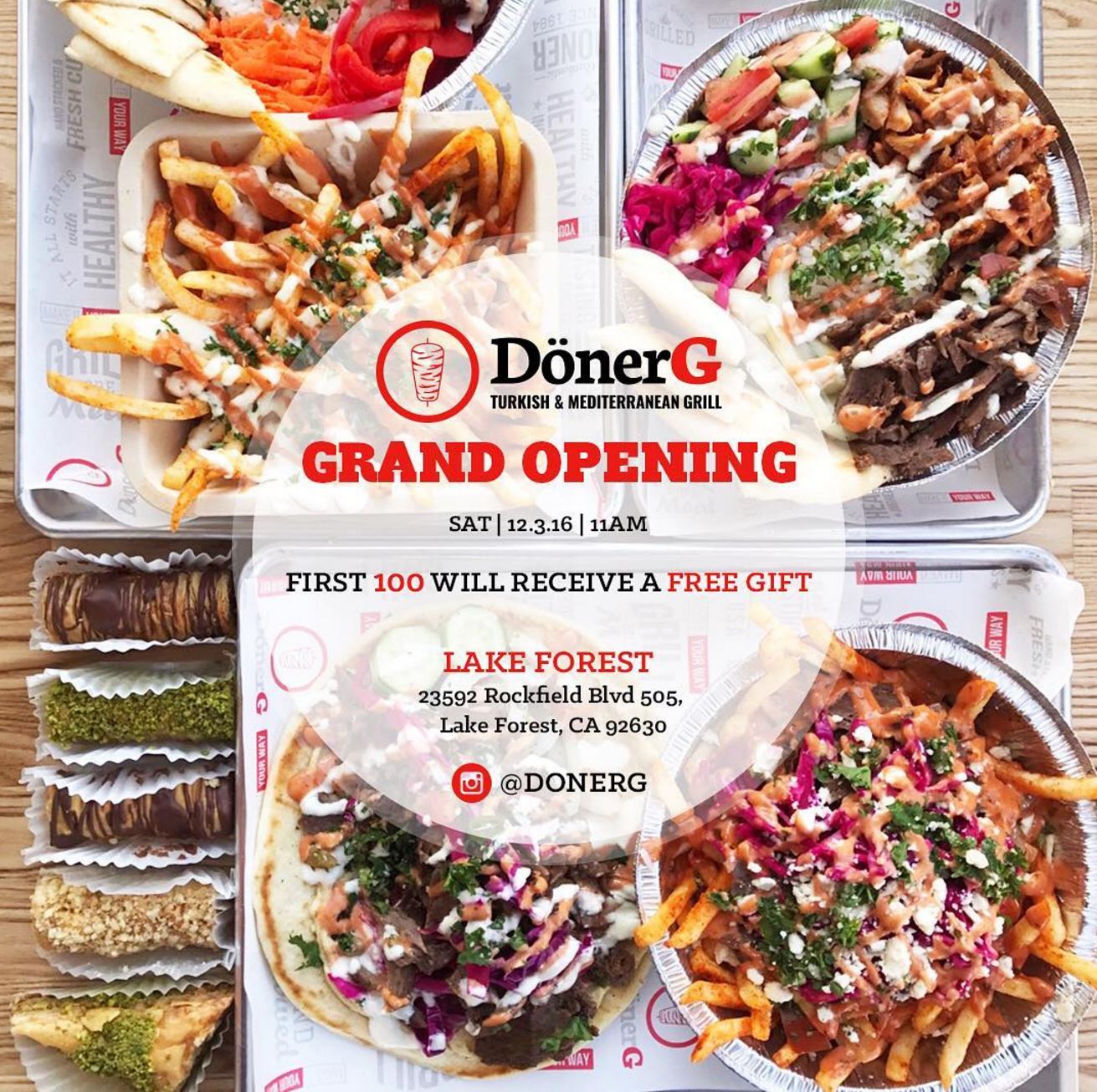 Dec. 3 | New Doner G Opens In Lake Forest - First 100 Get Free Turkish ...