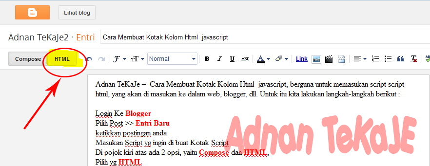 Cara Membuat Kotak Kolom Html javascript pada Web atau Blog ~ Adnan TeKaJe2