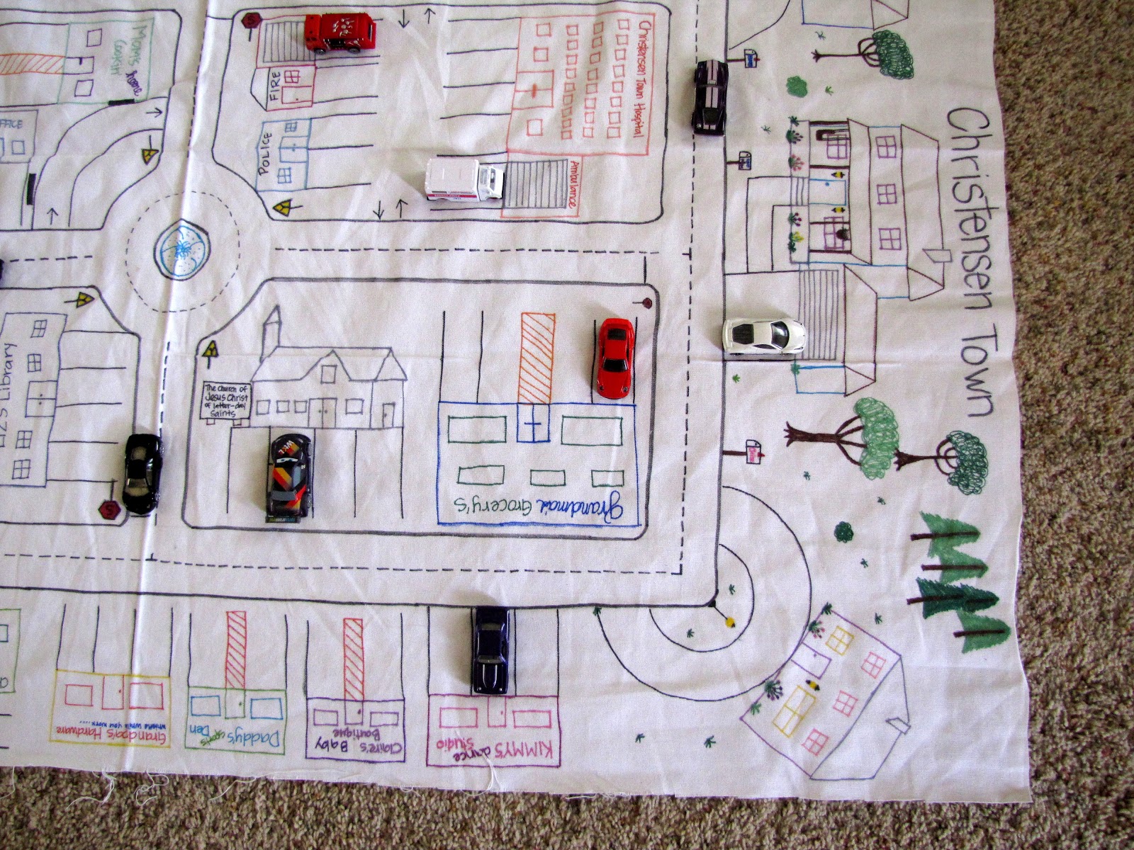 Christensen Crafts and Such : Homemade car town for my children