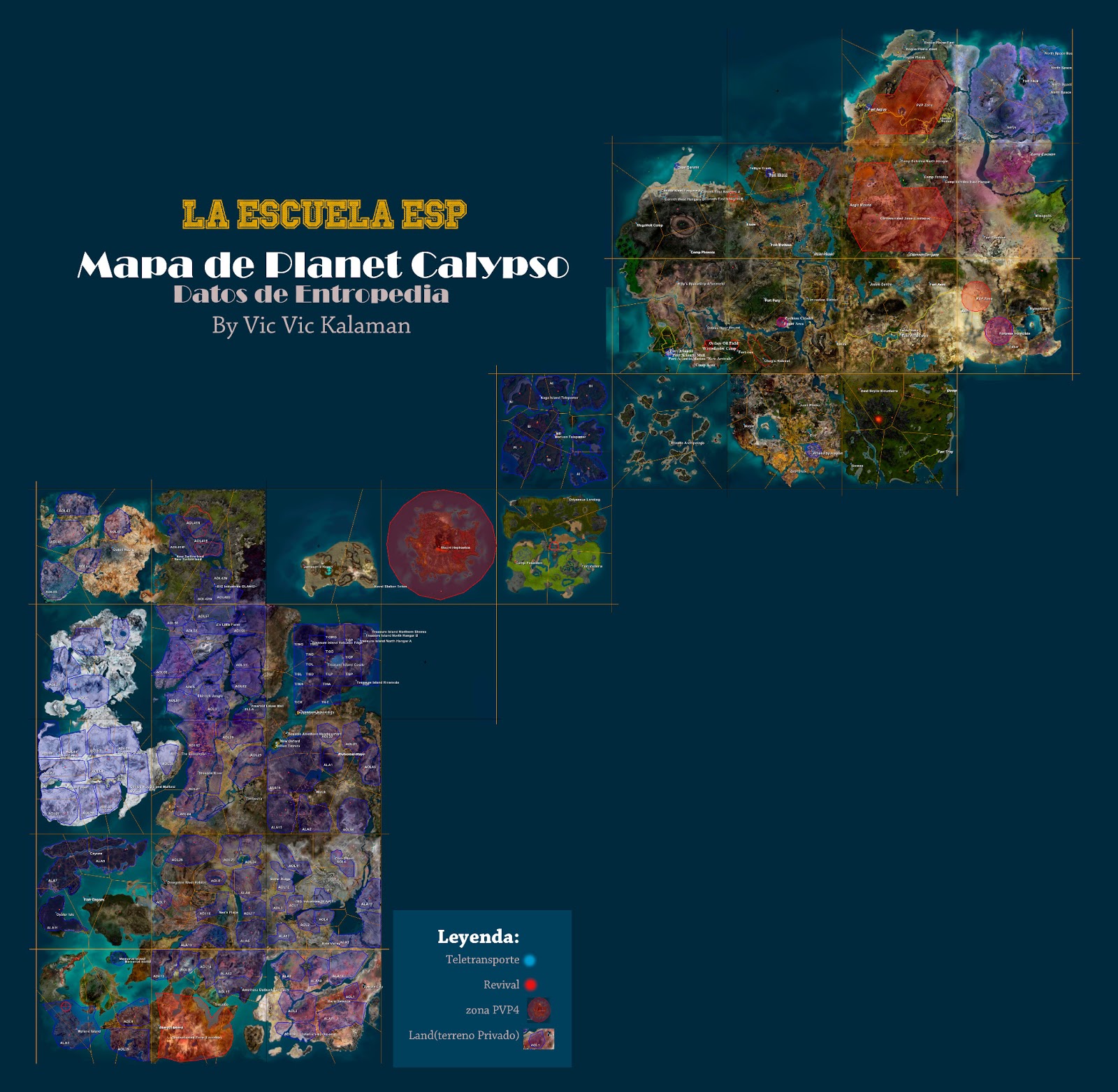 La Escuela ESP: Mapa completo de Planet Calypso