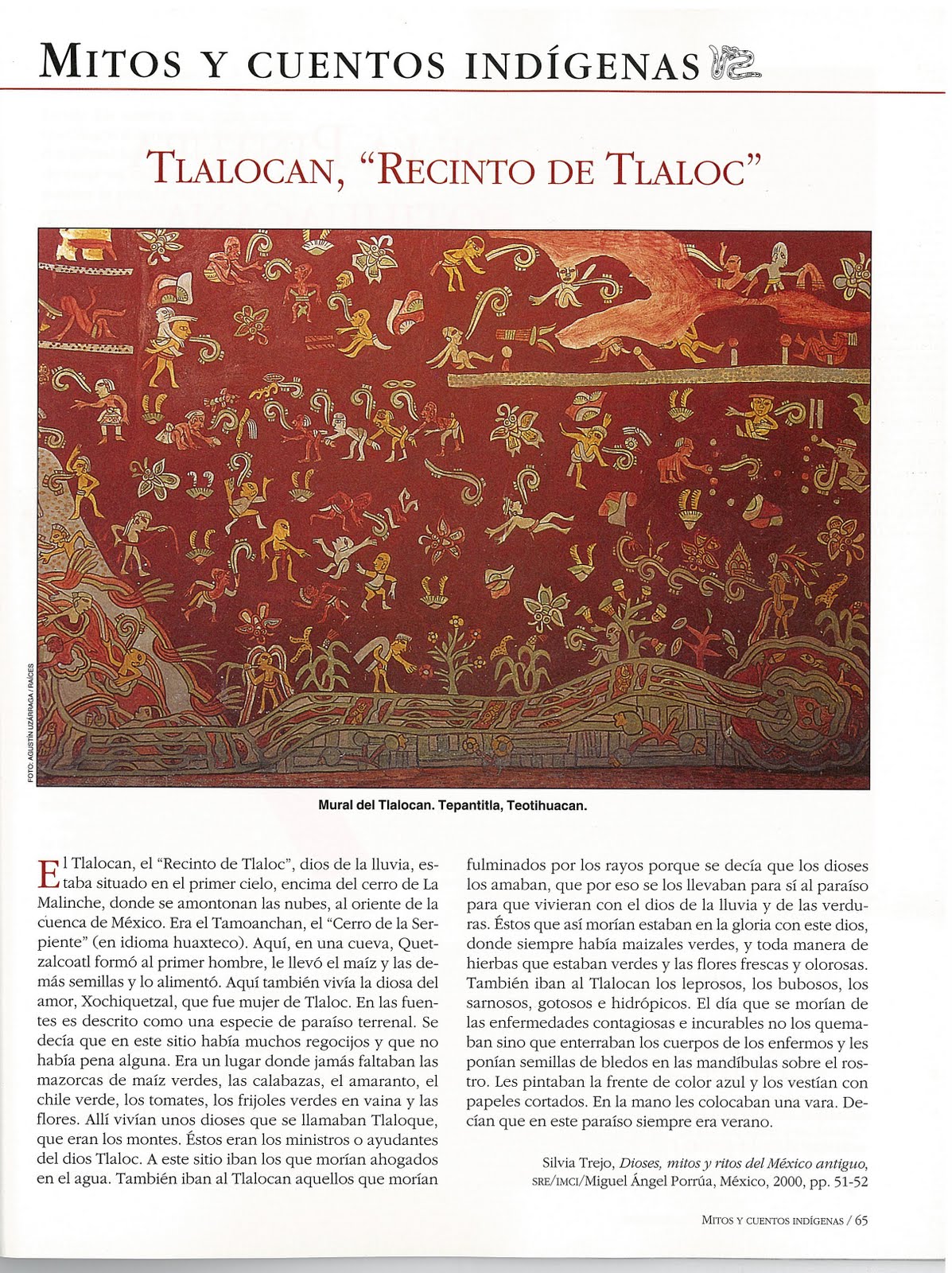 Los murales perdidos de Teotihuacán: Tlalocan "Recinto de Tlaloc"