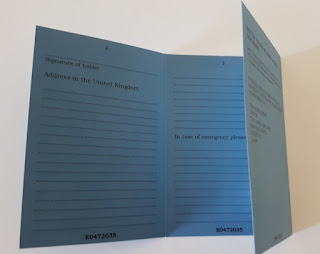 UK permanent resident card ~ OUT OF HOUSE