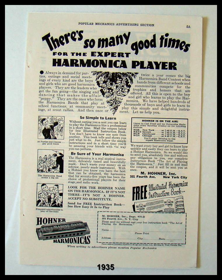 Janela aberta - Blogue de harmonica: Doc's Vintage Harmonica Collectables