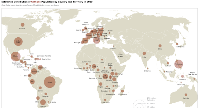 The Changing Face of the Catholic Population Around the World | Data in ...