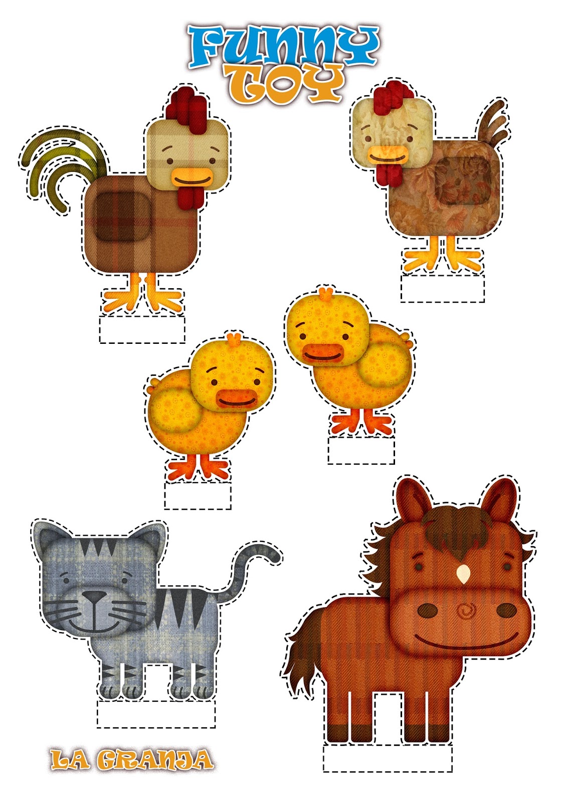 Funny Toy: Recortables de La Granja