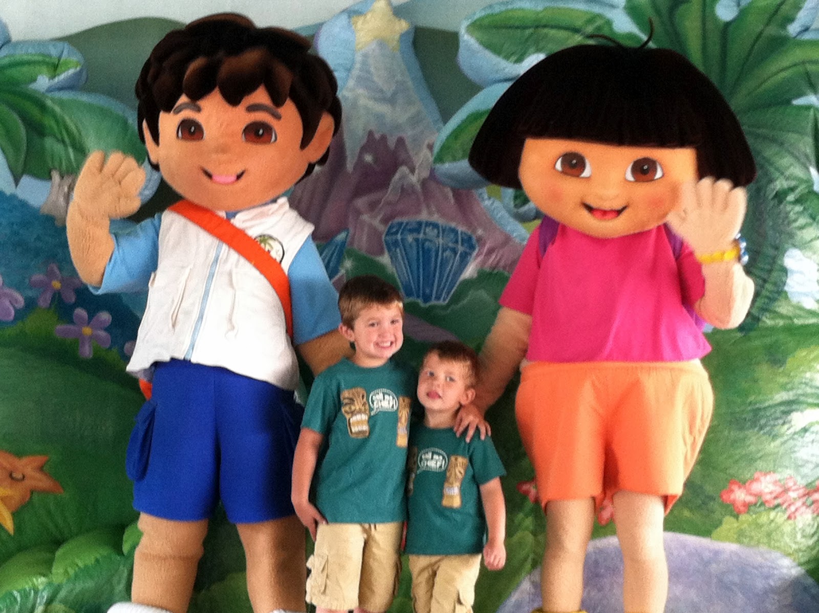 Three Men and a Mommy: Dora, Diego, P, and C