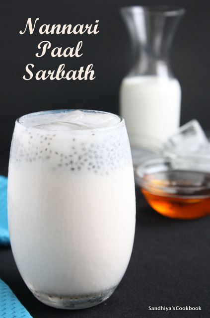 Sandhiya's Cookbook: Nannari Paal Sarbath | Milk Sarbath | Sarbath recipe