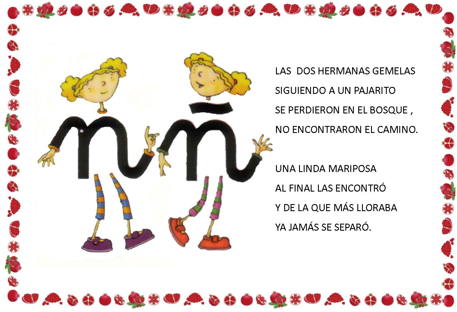 UNA VENTANA A MI CLASE: LAS GEMELAS N Y Ñ