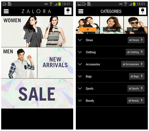 ZALORA Launches Android Shopping App | Glich's Life