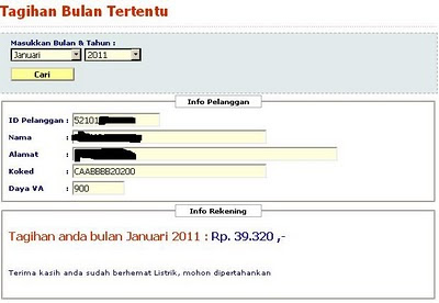 Cek tagihan listrik PLN online – CandraLab Studio