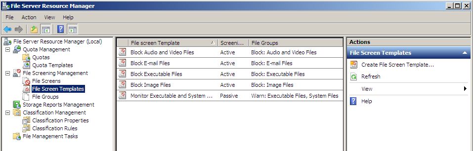 Tech Blog: File Server Resource Manager: