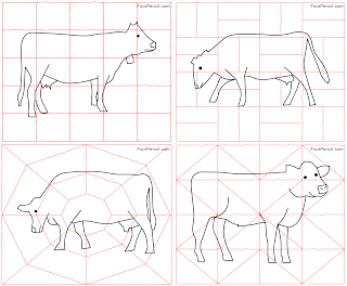 Four grid: Free printable Cattle grid line drawing worksheet/activity ...
