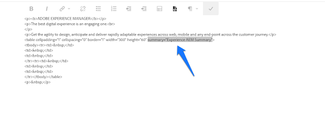 Experiencing Adobe Experience Manager Aem Cq Aem 64 Extend Touchui Rich Text Editor Table