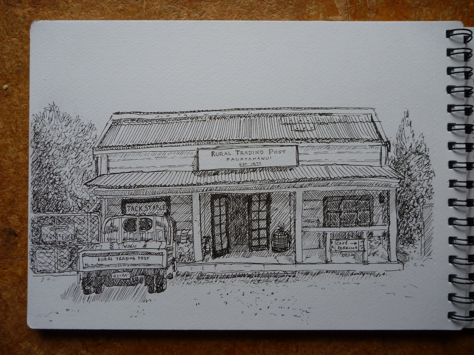 SEW CHICKEN: Sketch: Pauatahanui Trading Post