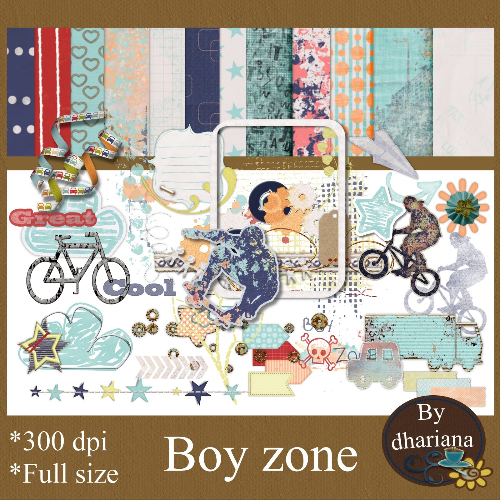 Dhariana Scraps: Boy Zone freebie kit