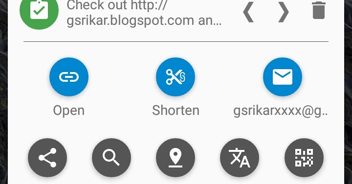 Clipboard Actions to create appropriate actions based on the clip