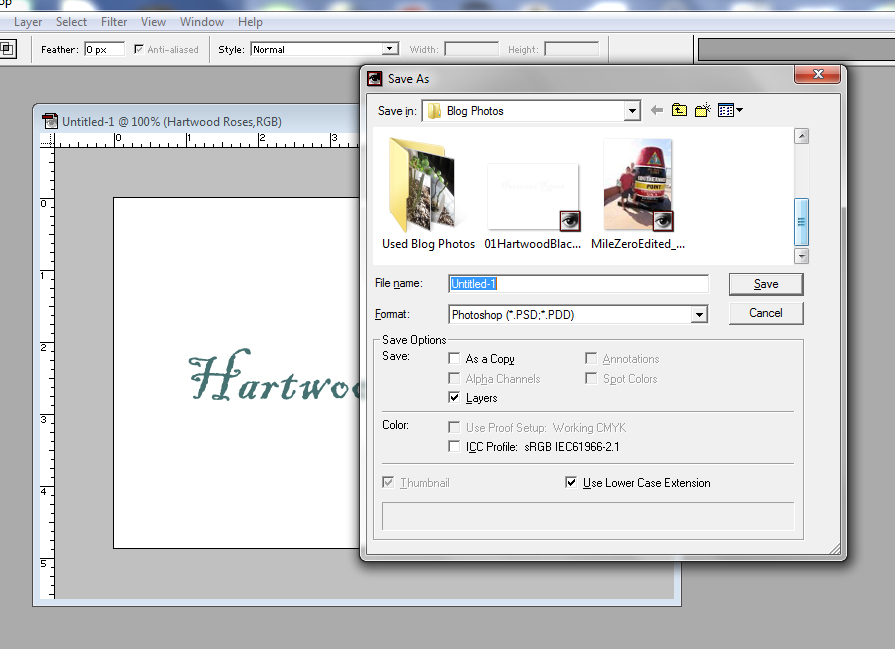 Hartwood Roses: How I Watermark My Photos using Photoshop