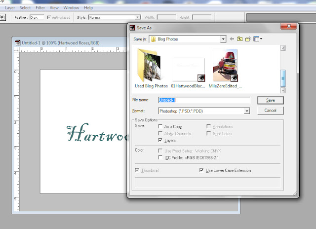 Hartwood Roses: How I Watermark My Photos using Photoshop