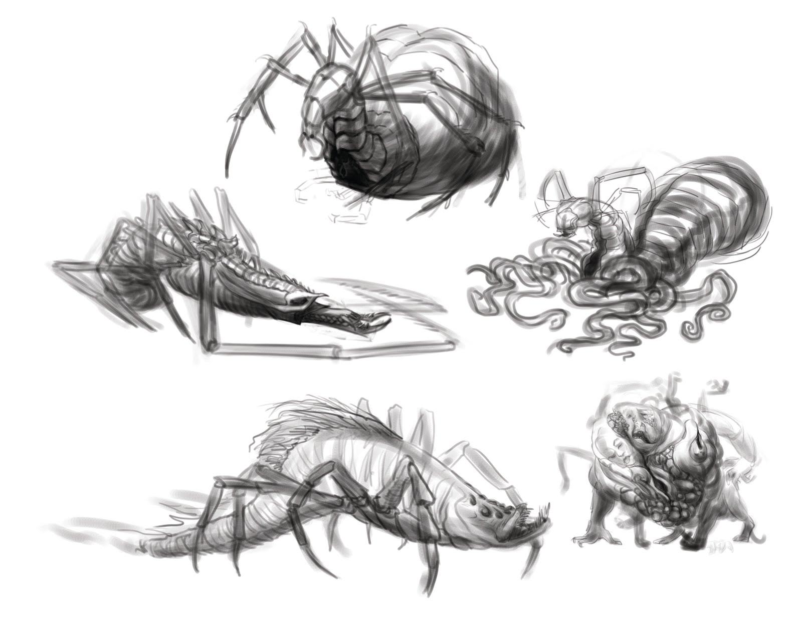 flustercup: Creature Design Preliminary Sketches