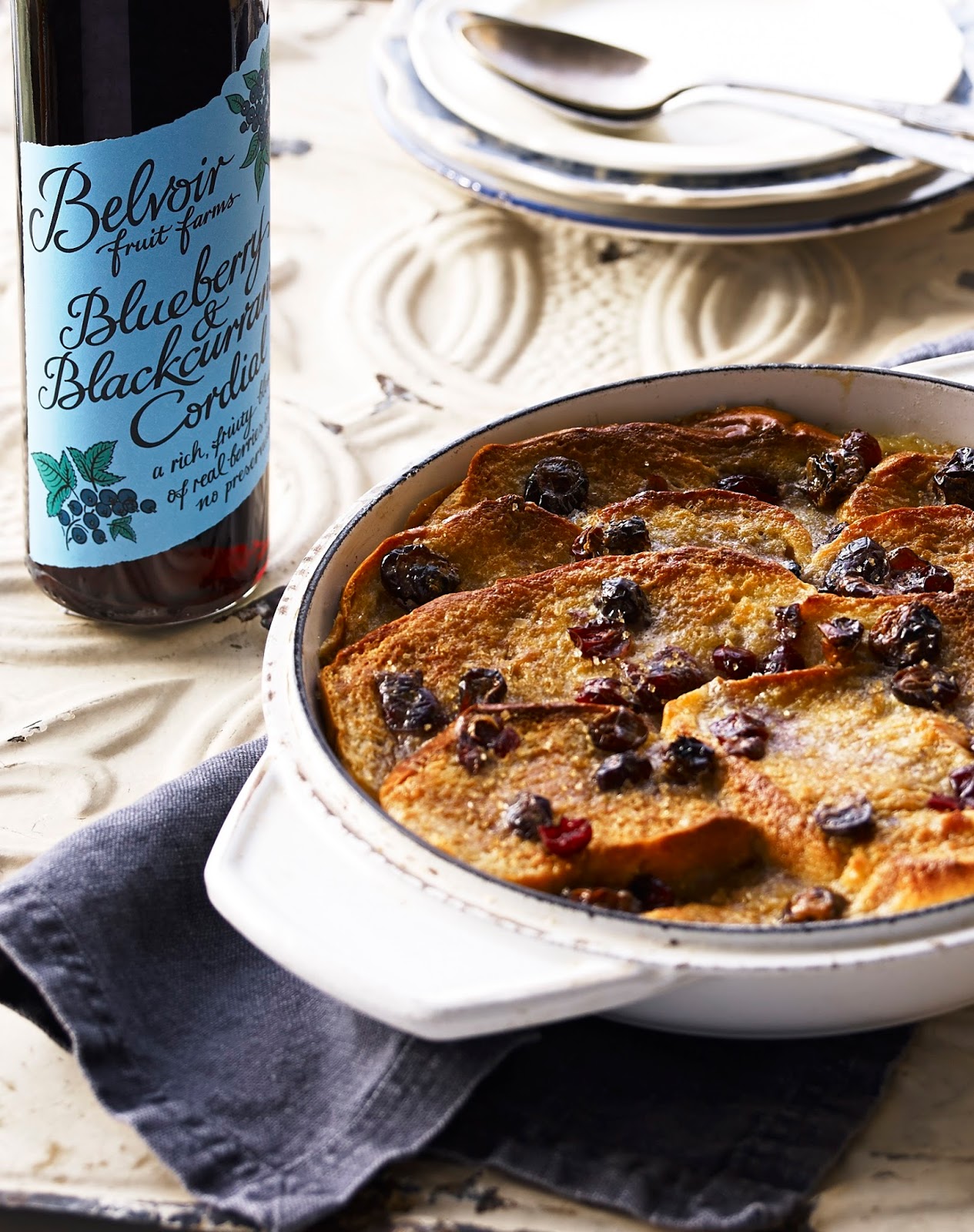 Red Fruit And Brioche Bread And Butter Pudding - Claire Justine