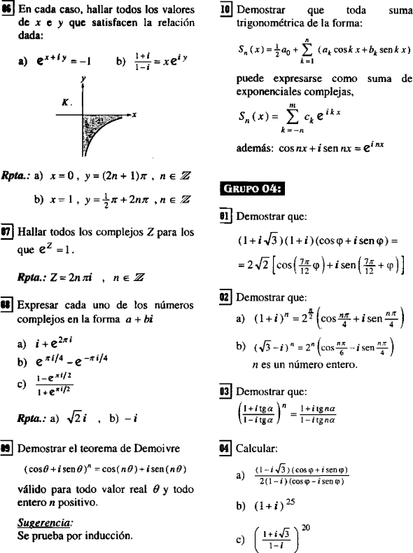 NÚMEROS COMPLEJOS EJERCICIOS Y PROBLEMAS RESUELTOS DE MATEMATICAS DE ...