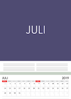 Simple Desain Kalender 2019 Indonesia beserta Hari Libur Nasional - beta:)