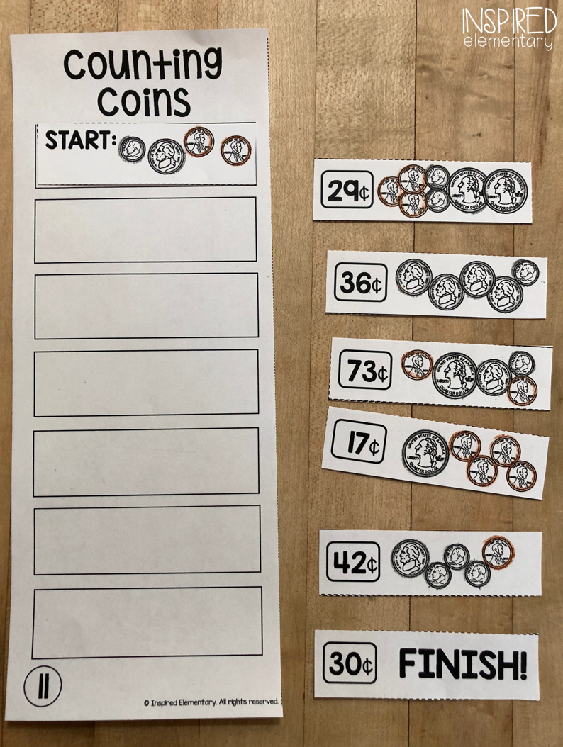 Counting Coins Activities · Inspired Elementary