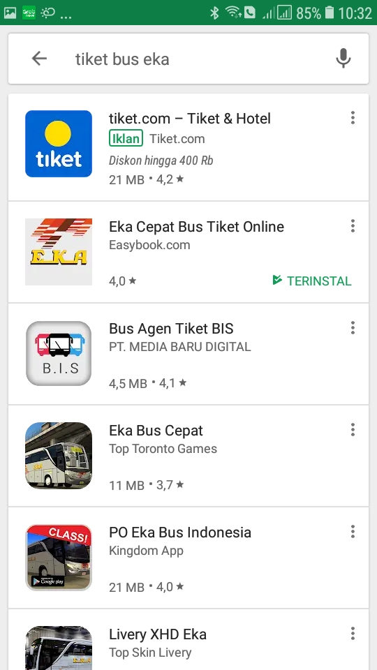 Cara Pesan Tiket Bus Eka Lewat Online