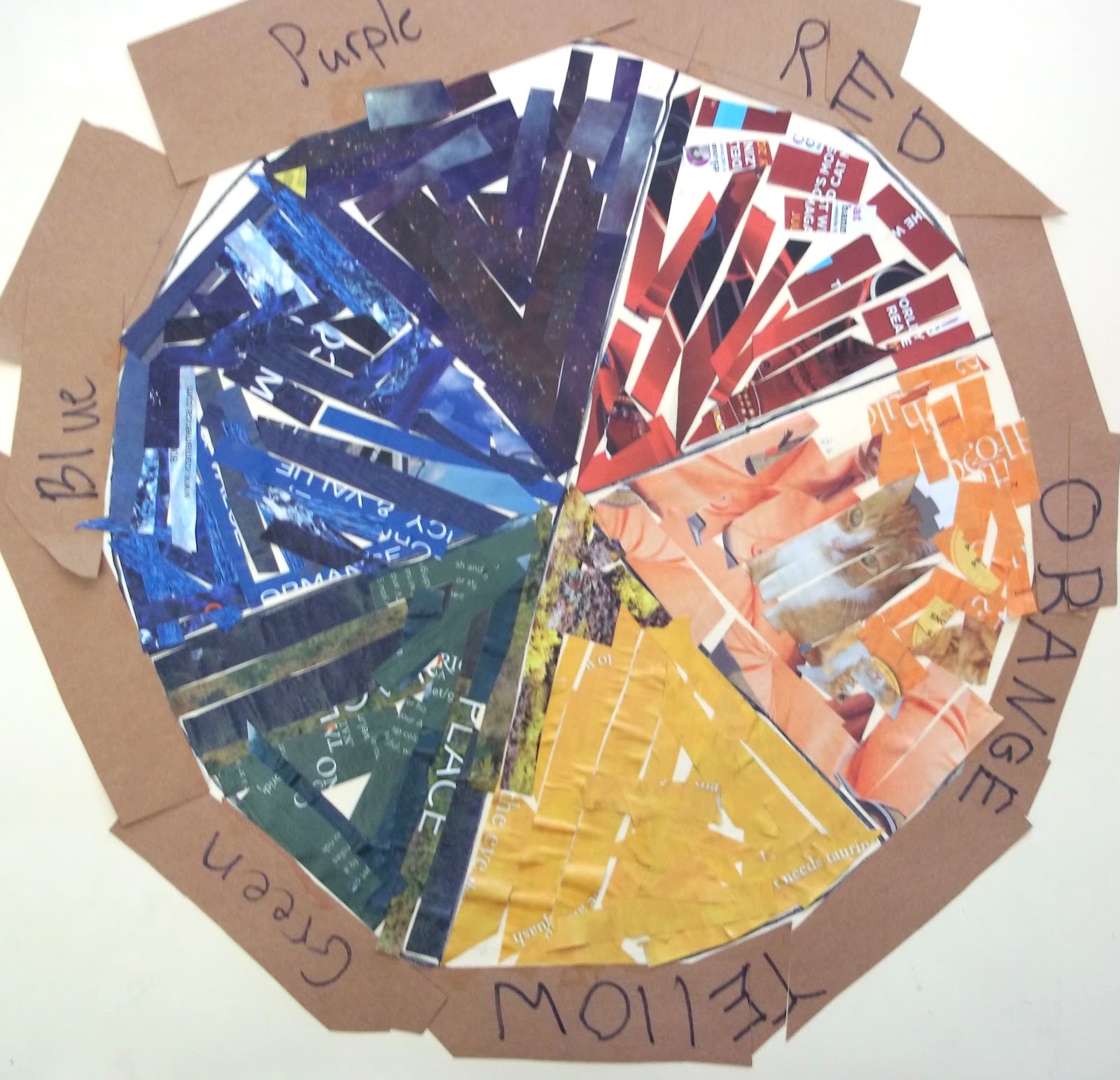 Monument Valley Regional Middle School Art Class: Color Wheel Collage ...