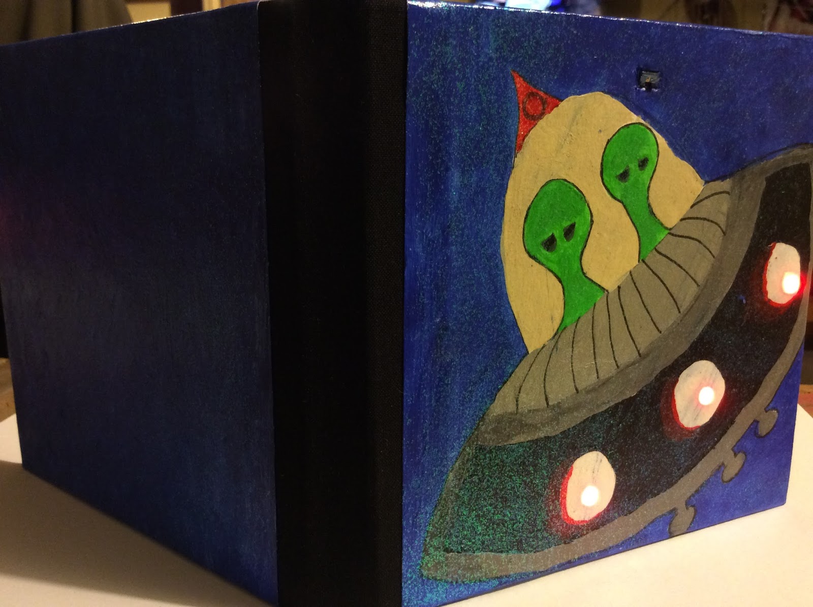 Bling the Book: Blinking Alien Spaceship Book Using Neopixels & an ATtiny85