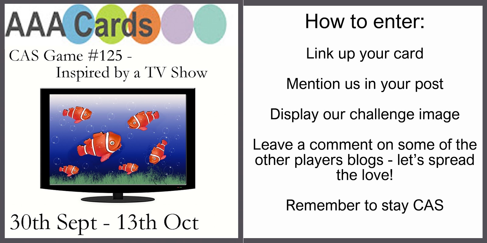 AAA Cards: CAS Game #125 - Inspired by a TV Show