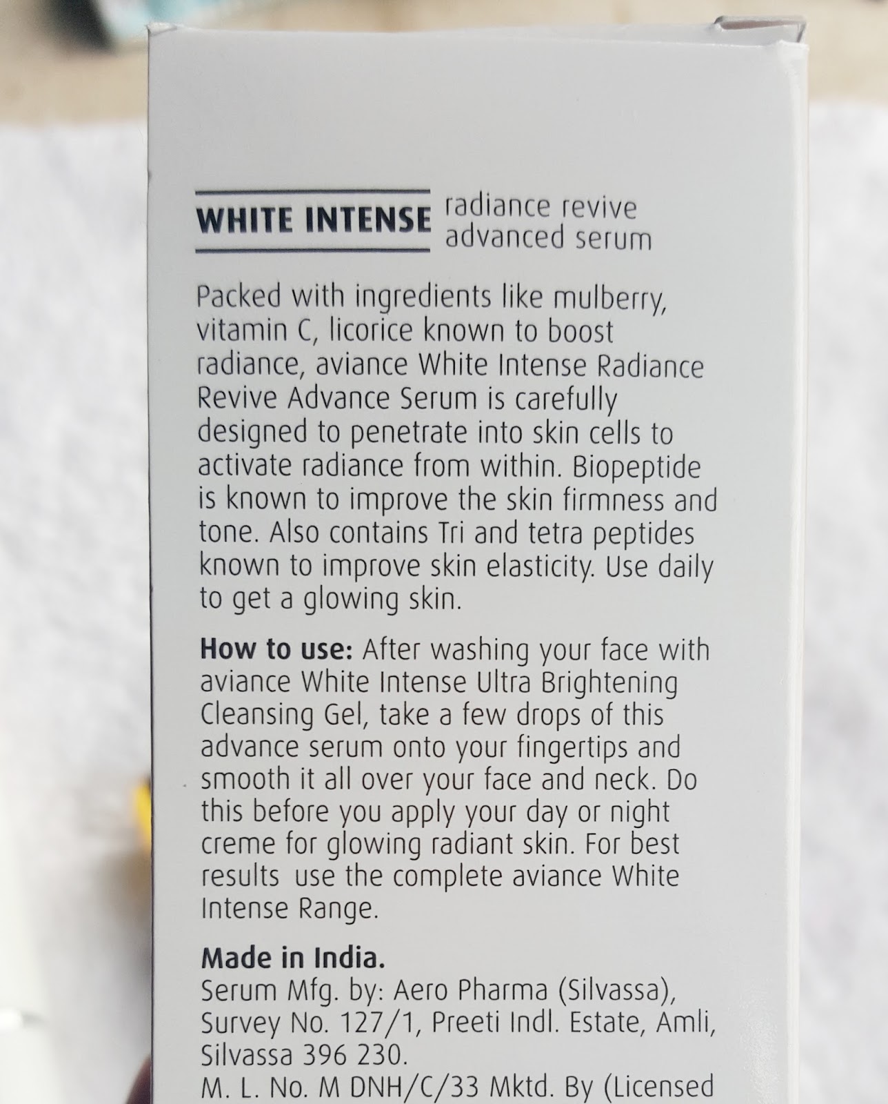 RIDZI MAKEUP: AVIANCE WHITE INTENSE RADIANCE SERUM REVIEW