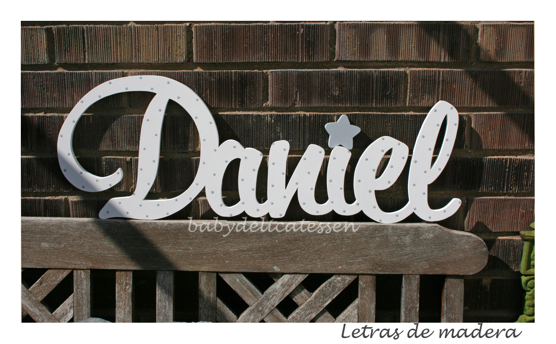 BABY DELICATESSEN LETRAS DE MADERA: DANIEL