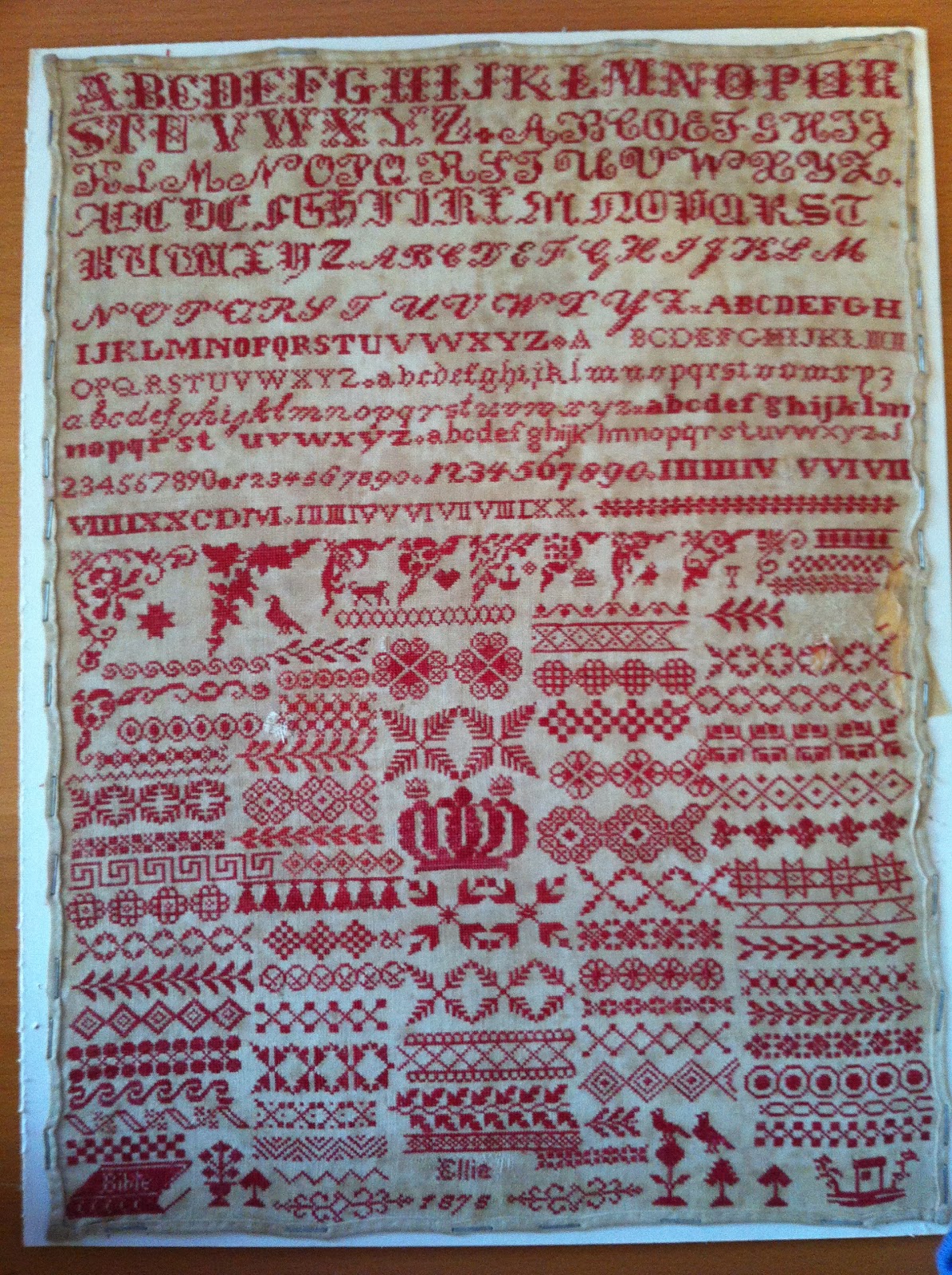 Rainburst Embroidery: Ellie Sampler 1878