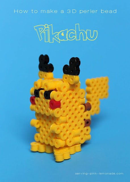 Serving Pink Lemonade: 3D Perler Bead Pikachu