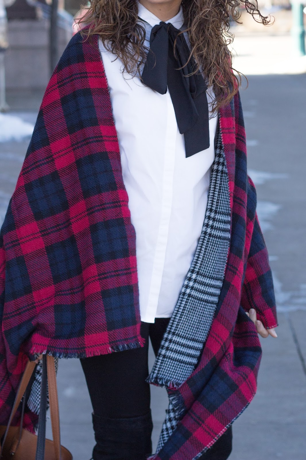 Mixed Plaid Cape - Leah Behr