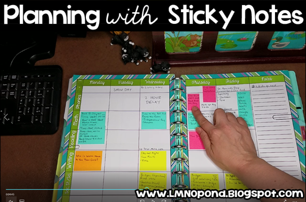 LMNO Pond: Planning with Sticky Notes