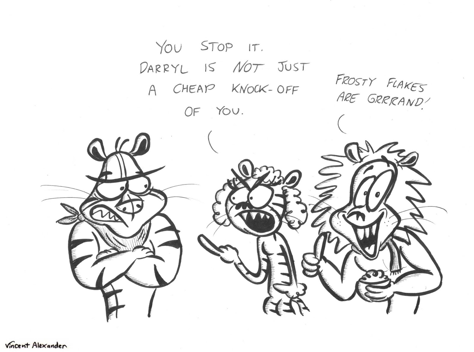 Vincent Alexander Cartoons Tony The Tiger Knock Off