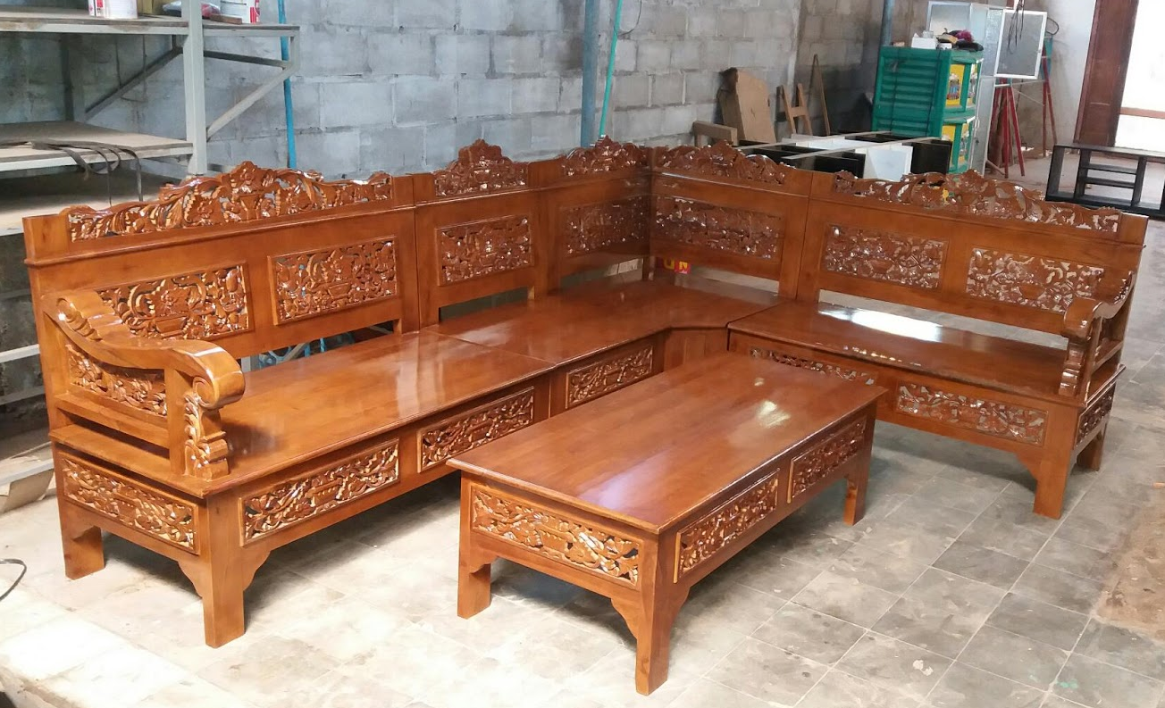 √ 35 Model Kursi Sudut Kayu Jati Minimalis untuk Ruang Tamu Terbaru ...