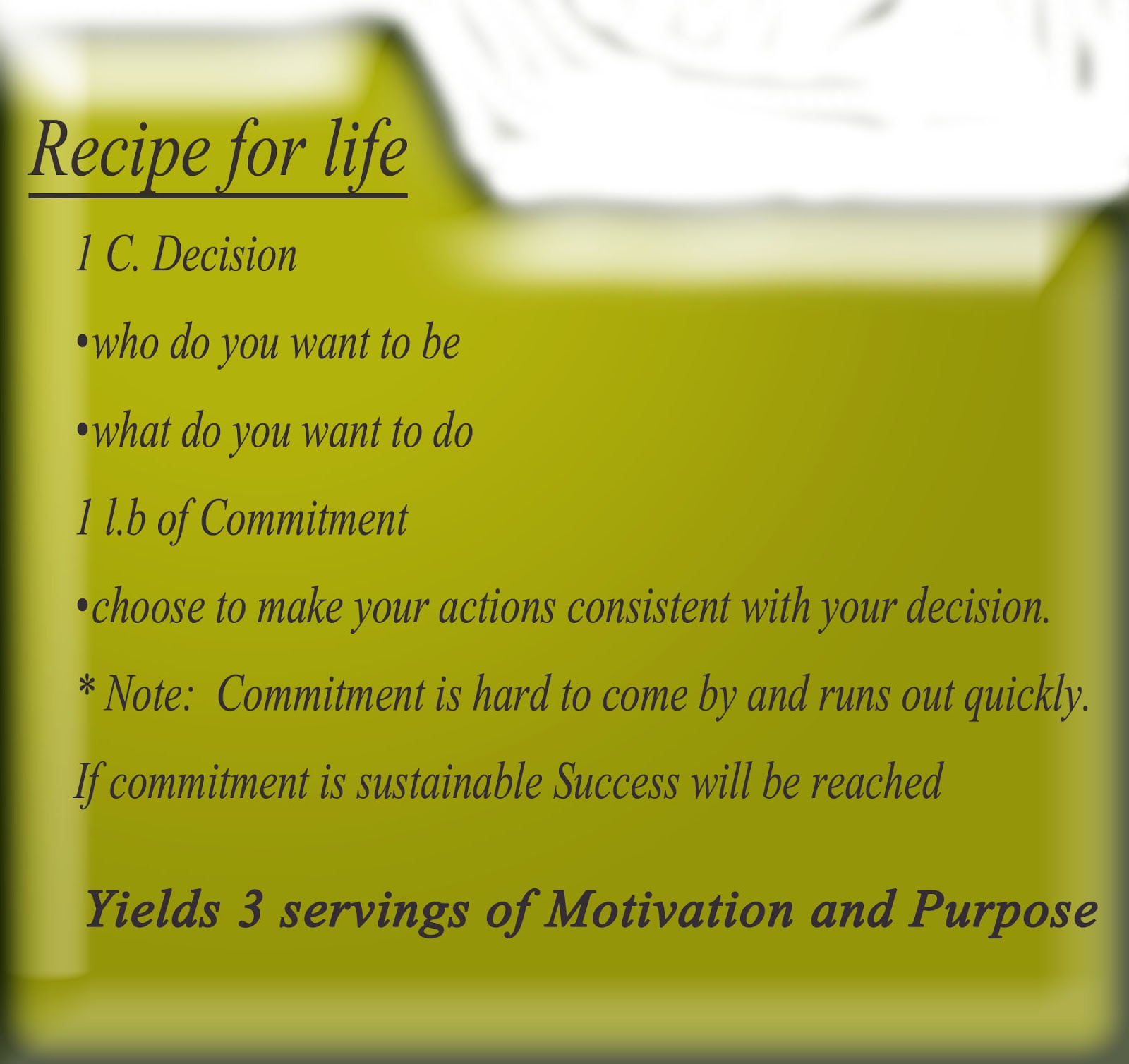 The EfficientBody Diary: Recipe for Life