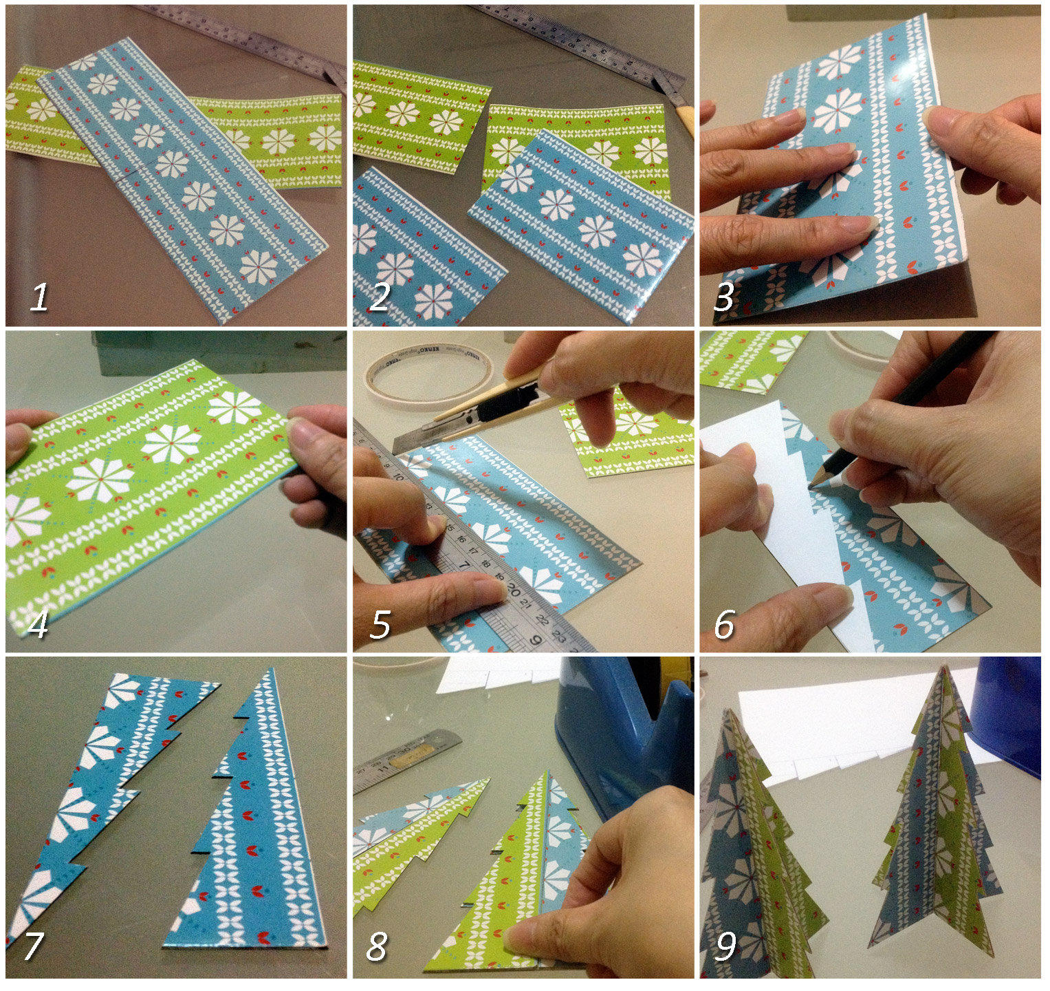 Mini Cardboard Tabletop Christmas Tree