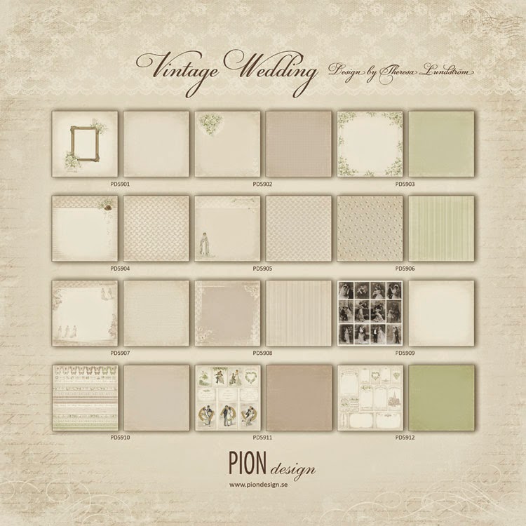 Anne's paper fun: Pion Design - Vintage Wedding....New papers....