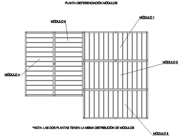 Edificación, construcción y estructuras: VIVIENDA UNIFAMILIAR MODULAR