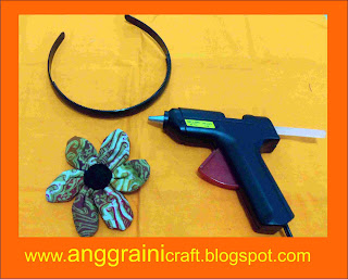Anggraini craft: tutorial: Bondu cantik dengan hiasan bunga perca