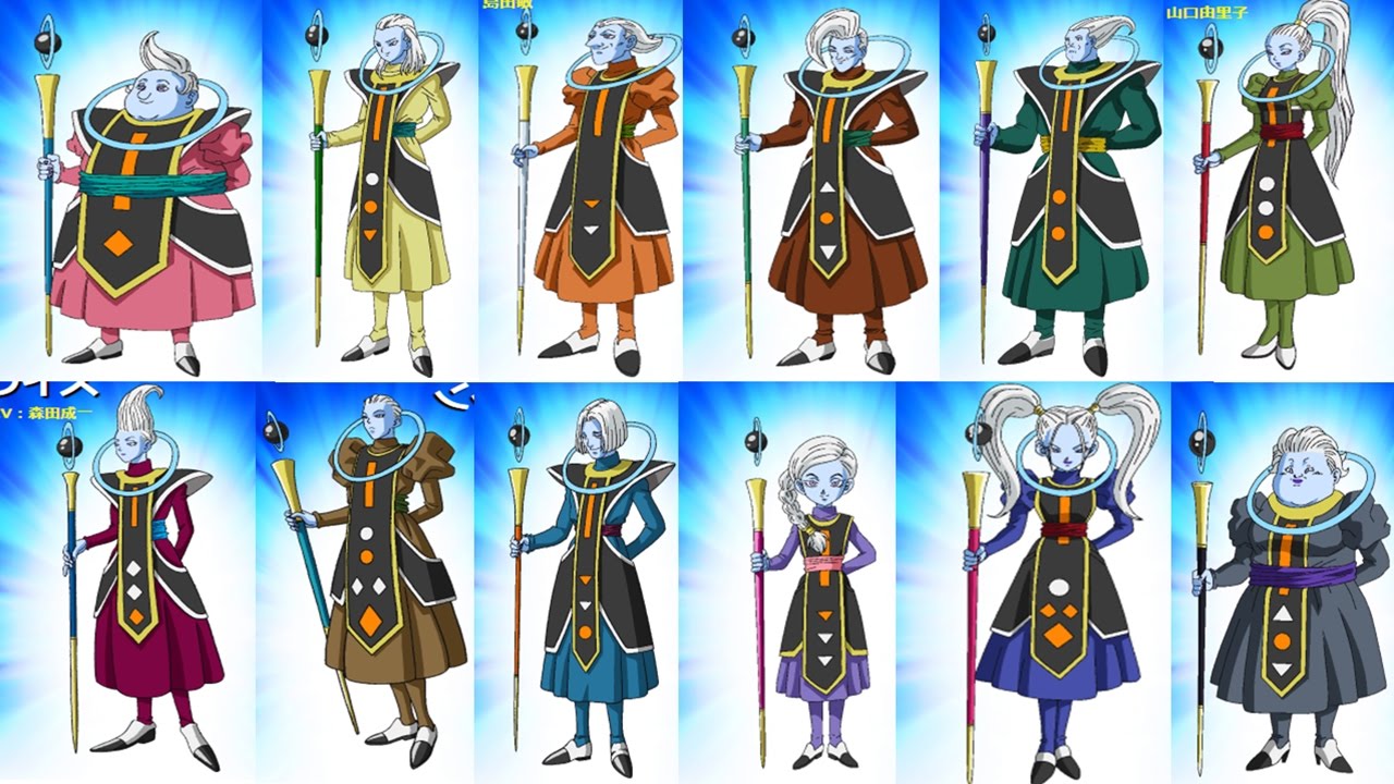 Dragon Ball Super los 12 dioses de la destruccion y sus angeles
