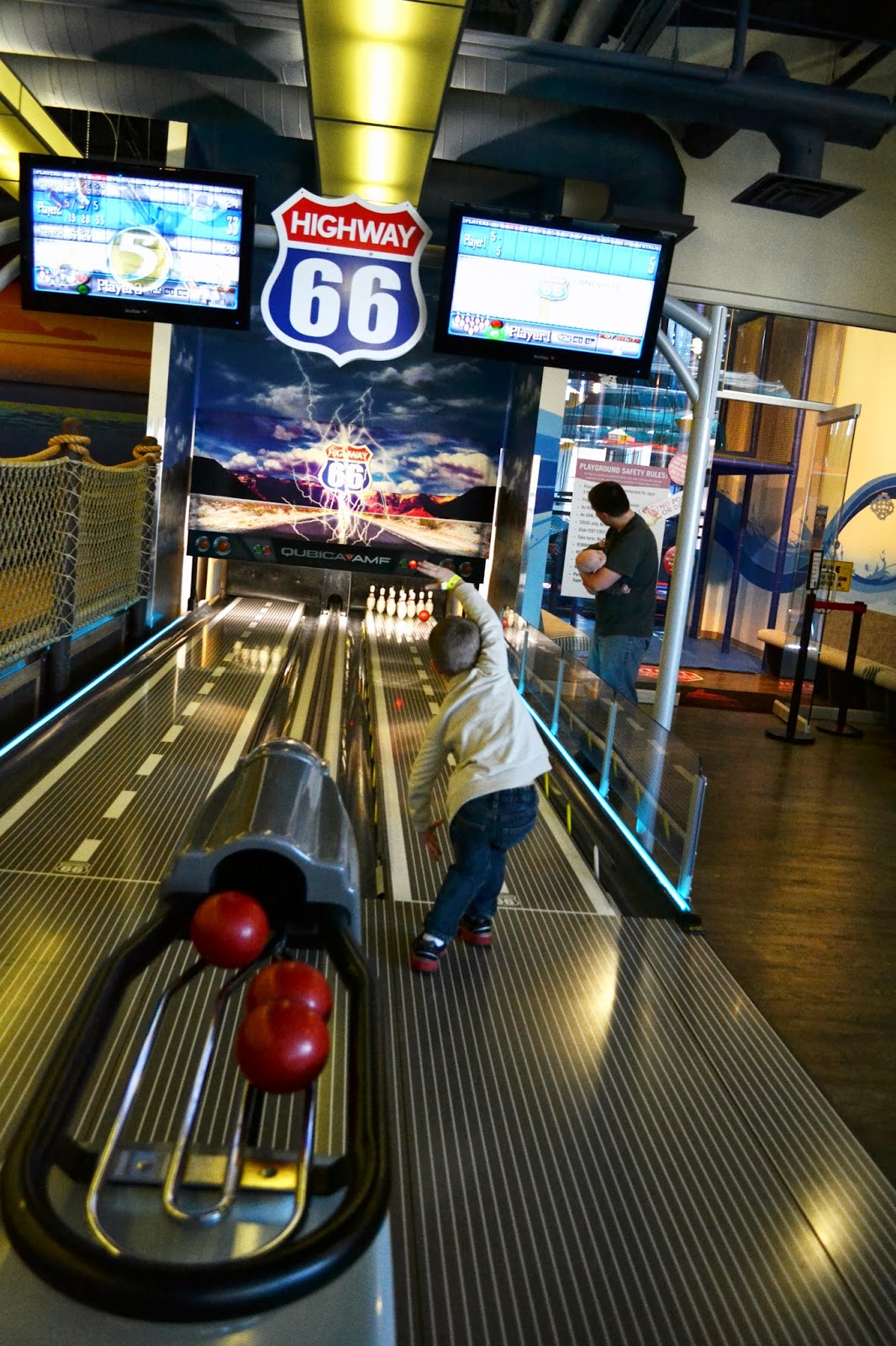 There was mini bowling. Which is cool, since bug loves bowling.