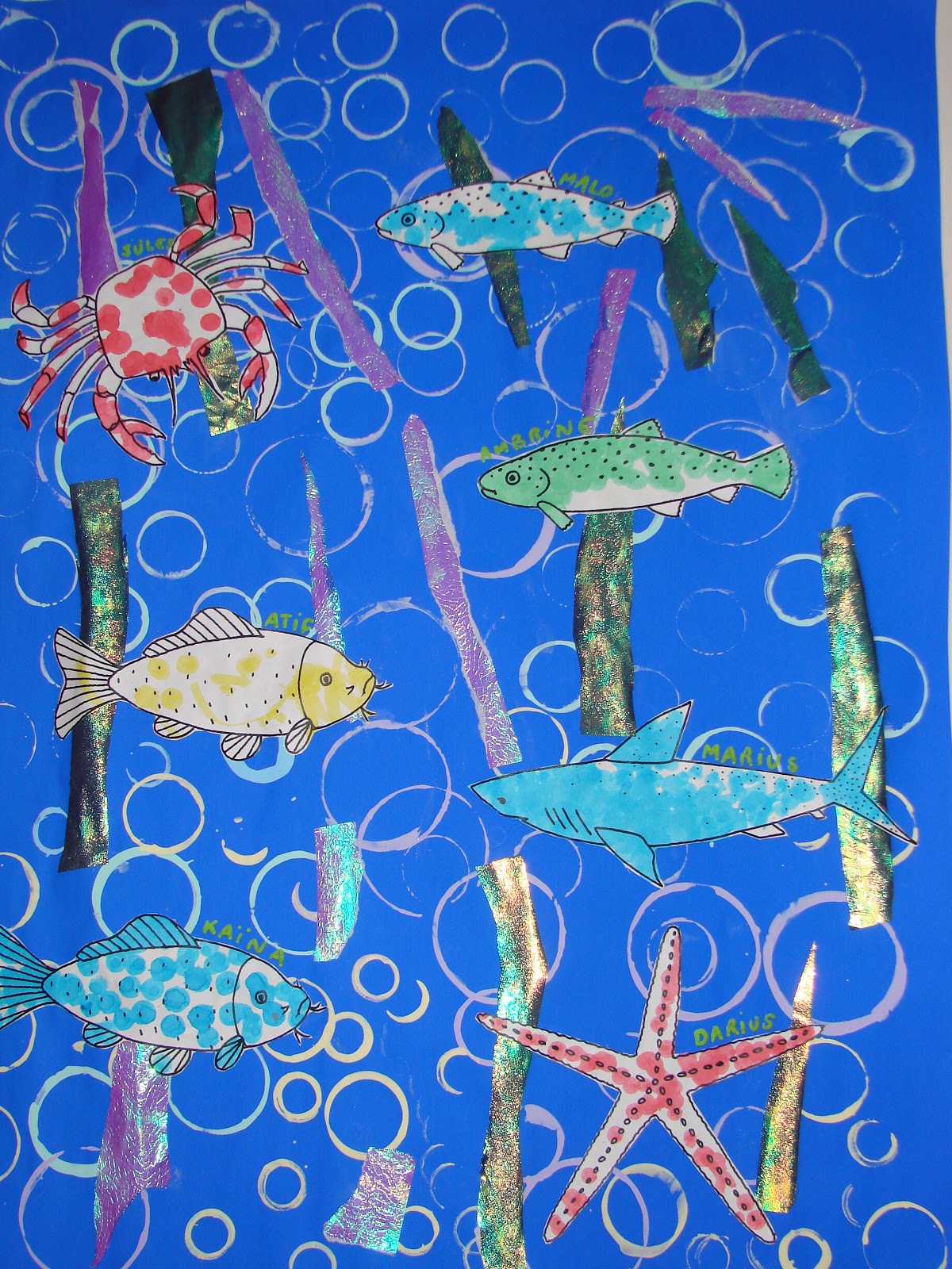 la classe de mademoiselle violette: fresque collective : "les animaux ...