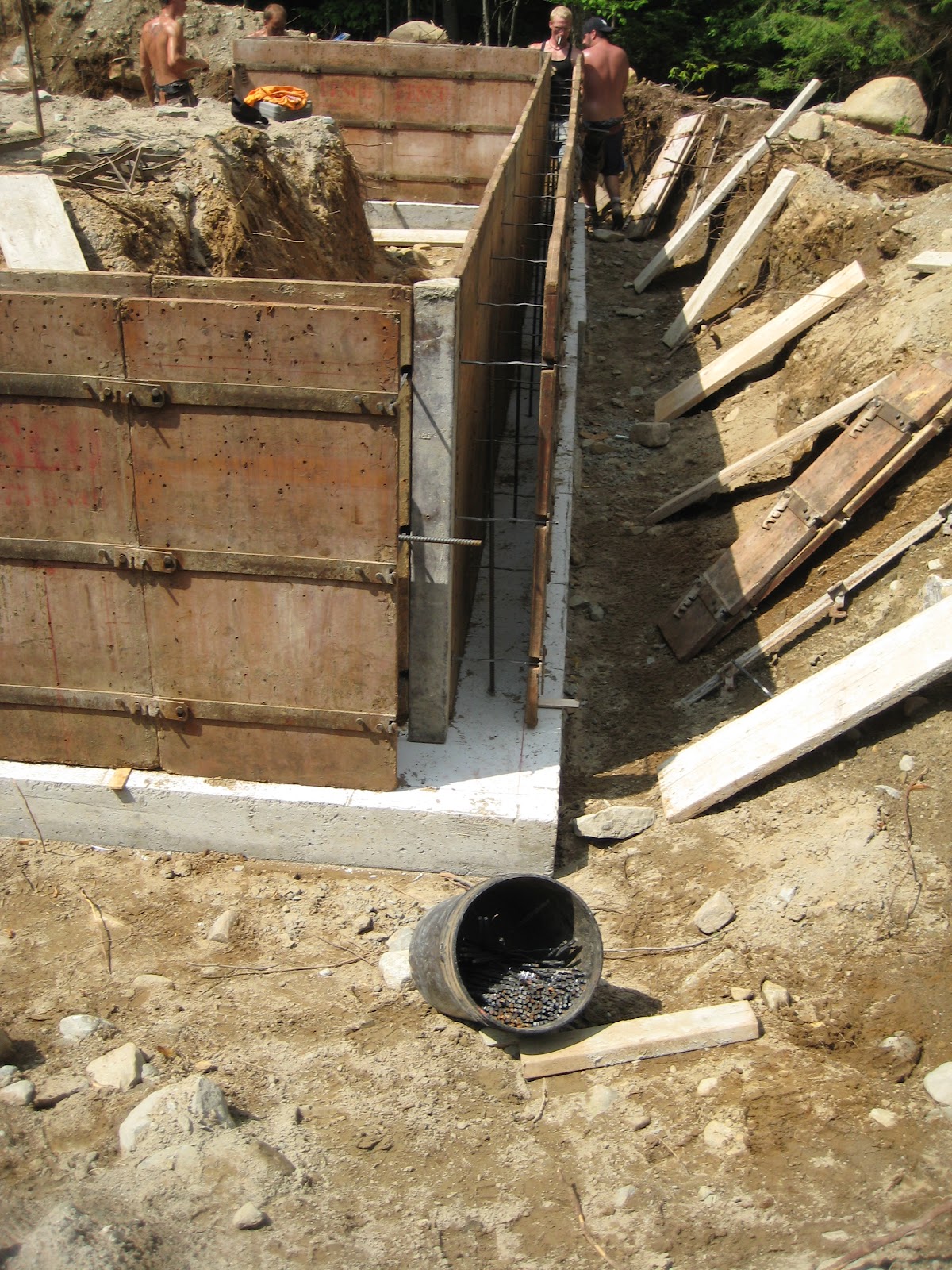 Beech House: Footers and foundation walls